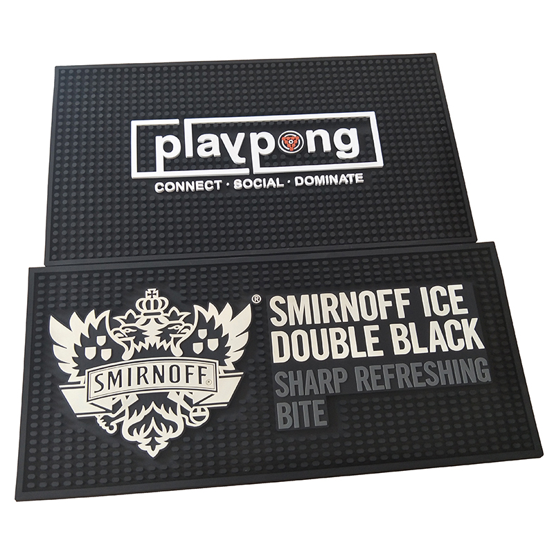 Custom logo rubber service bar mats - Well Articrafts