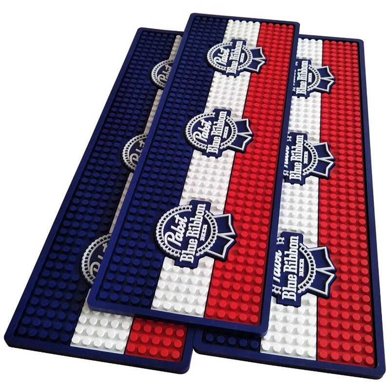 Custom logo rubber service bar mats - Well Articrafts